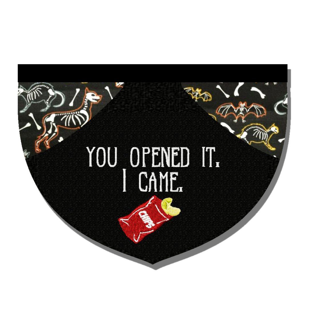 You opened it. I came. Hellraiser Inspired Bandana – Dog Hair INCluded